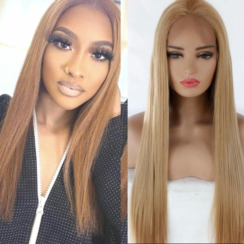 Strawberry Blonde Wig Long Straight Lace Front Wig 150 180 And 250 Density Front Lace 100